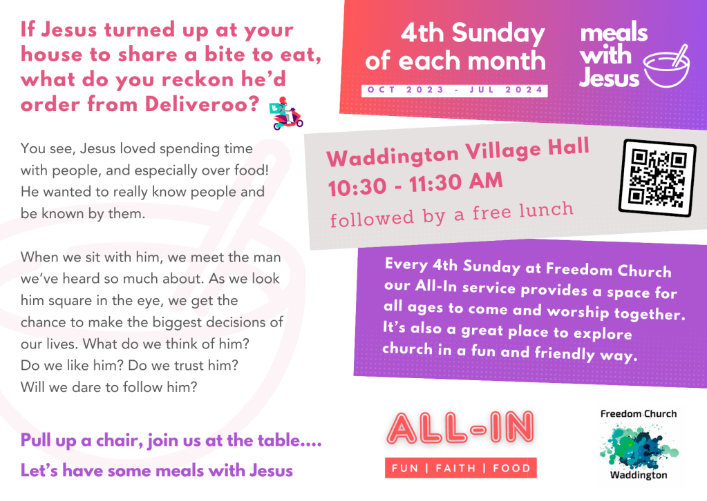 Meals with Jesus – Freedom Church Waddington